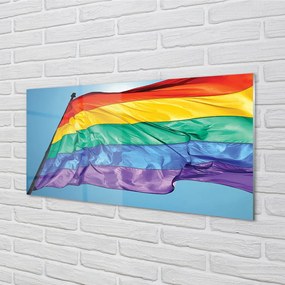 akrylový obraz barevné vlajky 125x50 cm