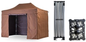 Nůžkový párty stan 3x4,5 m TENTino SMALL HEXAGON Barva opláštění: 10A - HNĚDÁ