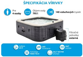 Intex | Vířivý bazén Pure Spa Greystone Deluxe Bubble Spa 4 NP | 11400294