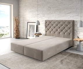 Boxspring postel Dream-Great 140x200 cm mikrovlákno béžová