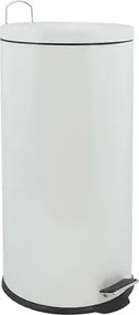 MSV pedálový odpadkový koš bílá / Odpadkový koš / ocel / 30 l