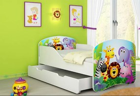 Dětská postel - ZOO - 160x80 cm + šuplík
