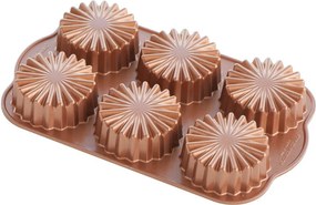 Forma na 6 mini bábovek v měděné barvě Nordic Ware Roundy, 700 ml