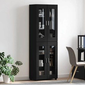 Vysoký bufet FLORIN 60 x 35 x 182 cm Černá Kompozitní dřevo 3397905