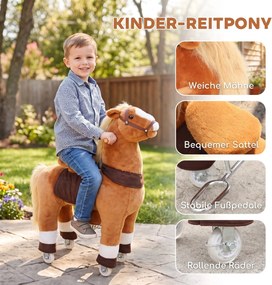 AIYAPLAY dětský jezdecký kůň na kolečkách, 95 cm, do 40 kg
