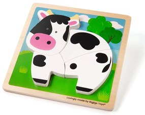 Bigjigs Toys Vkládací puzzle Kravička