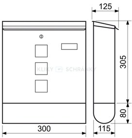 BK.203.N nerezová schránka