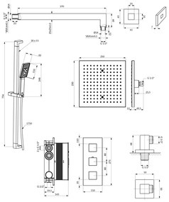 Omnires FRESH SYSFR12XCR Podomítkový sprchový set, chrom - Omnires
