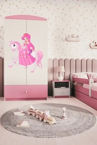 Dětská skříň Babydreams 90 cm princezna růžová