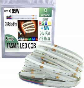 Led páska Cob 784 diod Rgbw Nw světelná linka neutrální 24V <19W/m 5mb