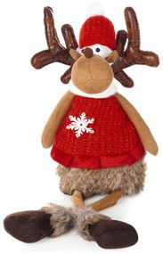 VÁNOČNÍ DEKORAČNÍ FIGURKA REINDEER 59 CM VÍCEBAREVNÁ