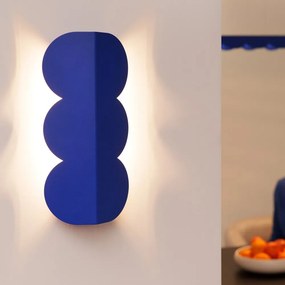 Tmavě modré hliníkové nástěnné svítidlo BISCUIT – Thoro