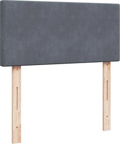 Box spring postel s matrací tmavě šedá 80 x 200 cm samet 3287585