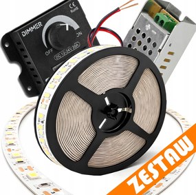 Sada LED pásků SMD 24W 5m 1500lm - zdroj + ovladač + stmívač