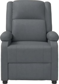 polohovací křeslo šedé umělá kůže 340172