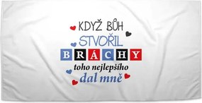 Sablio Ručník Když Bůh stvořil bráchy - 30x50 cm