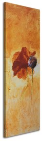 Obraz na plátně Červené vlčí máky Akrylová květina - 50x150 cm