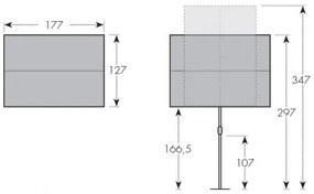 Naklápěcí slunečník Doppler ACTIVE Balkónová clona 180 x 130 cm - antracit
