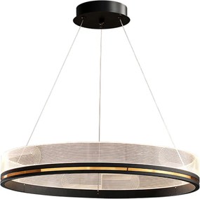 Toolight Toolight, LED závěsné svítidlo 60cm APP1192-CP, černá-zlatá, OSW-40023