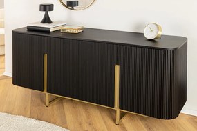 Moderní komoda z mangového dřeva Gatsby Black 160cm