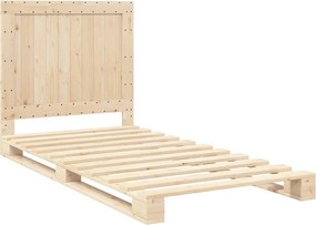 Rám postele s čelem 100 x 200 cm masivní borové dřevo 3281533