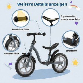 Costway Dětské balanční kolo s vícenásobně nastavitelným sedlem
