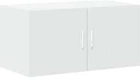 Úzká úložná bílá 80 x 42,5 x 225 cm kompozitní dřevo 3281350