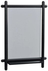 Černé masivní dubové nástěnné zrcadlo Rowico Jordan, 74 cm