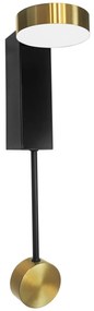 Toolight Toolight, LED nástěnné svítidlo, 13W, APP1600-W, černá-zlatá matná, OSW-01592