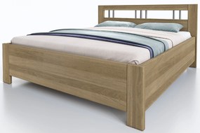 Vlastní výroba Dubová postel Perla s úložným prostorem