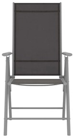 Skládací zahradní židle 4 ks textilen černé,  312182