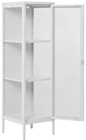 House Nordic Úzká bílá vitrína BRISBANE 140 cm