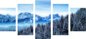 5-dílný obraz zamrzlé hory