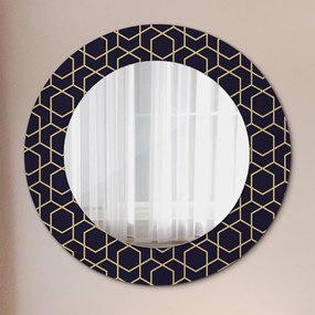 Kulaté dekorativní zrcadlo Abstraktní geometrická fi 50 cm