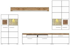 Obývací stěna Fun plus, s osvětlením