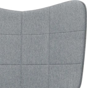 Relaxační židle světle šedá textil 327941