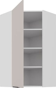 COMO | horní kuchyňská skříňka 60x60 GN-108 1F (45°) rohová s policemi | 60x60 cm | EXTRA VYSOKÁ | bílá/kašmír