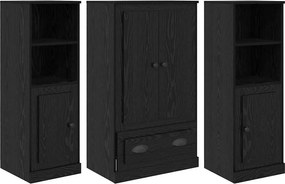 Vysoký bufet 3 ks Černý dub 132 x 35,5 x 103,5 cm 3402676