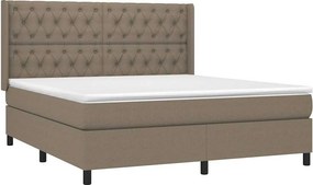 Box spring postel s matrací taupe 160x200 cm textil 3131685