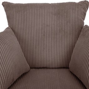 Relaxační otočné křeslo, tmavě hnědá, SALTER