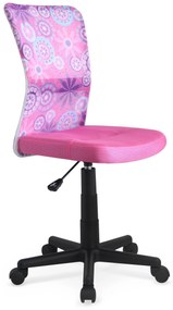 Dětská židle Halmar DINGO, růžová, z nepromokavé síťoviny