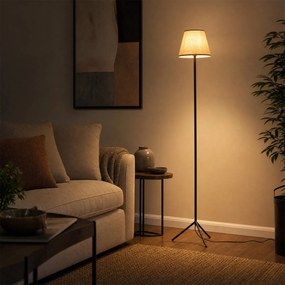 Costway Moderní stojací lampa s látkovým stínidlem E 27 Stojací lampa s kovovým
