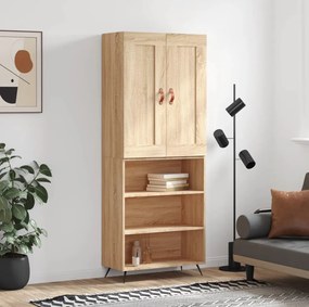 vidaXL Skříň highboard 69,5 x 34 x 180 cm kompozitní dřevo [3200042] Barva: šedá sonoma