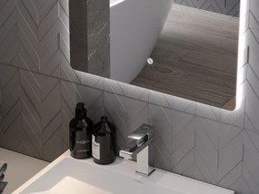 Mexen Sun, LED koupelnové zrcadlo s podsvícením 100x80 cm, 6000K, ochrana proti zamlžování, 9807-100-080-611-00