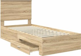 Rám postele se zásuvkou Sonoma dub 90 x 190 cm Kompozitní dřevo 3409696