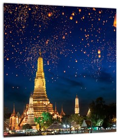 Obraz - Lampióny štěstí, Bangkok (30x30 cm)