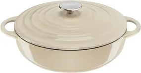 Tefal LOV béžová / Servírovací pánev / 28 cm / litina / 3,8 l / s víke