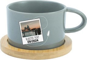 Personalizovaný keramický hrníček "MAKRONKA" s fotkou a cestovatelským motivem