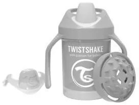 Twistshake Hrnek učící 230 ml 4 m+ Pastelově šedá