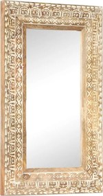 vidaXL Ručně vyřezávané zrcadlo 80 x 50 x 2,6 cm masivní mangovník [321645]